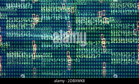 data monitor numbers abstract light, render illustration Stock Photo ...