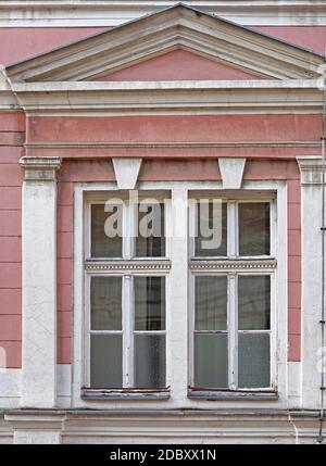 Two windows at classic style building Stock Photo - Alamy