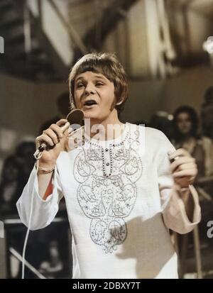 Graham Bonney, britischer Schlagersänger, Portrait mit Papagei, circa ...