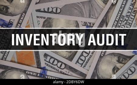 Inventory text Concept Closeup. American Dollars Cash Money,3D ...