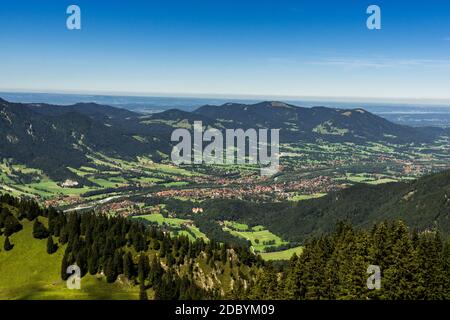 Lenggries from above Stock Photo - Alamy