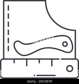 crease marker line icon, outline symbol, vector illustration, concept ...
