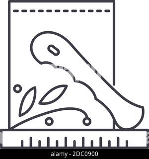 crease marker line icon, outline symbol, vector illustration, concept ...