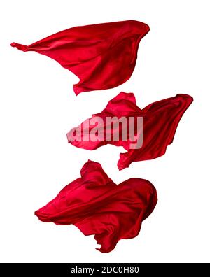 abstract piece of red fabric flying, high-speed studio shot Stock Photo ...