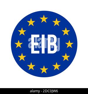 Logo of the European Investment Bank EIB with seat in Luxembourg Stock ...