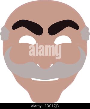 a person hides his identity under a mask. mysterious man. Flat ...