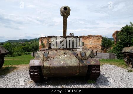 Military tanks Open air museum of the Croatian War of Independence ...