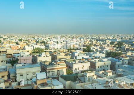 Aerial view of Riyadh with buildings and skylines in the downtown of ...