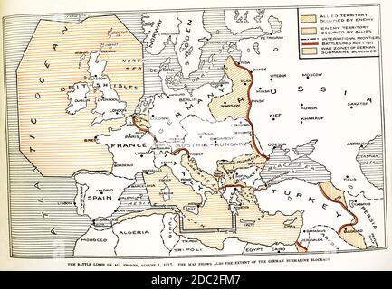 A map of the First World War: The Allies' gains on the Western Front ...