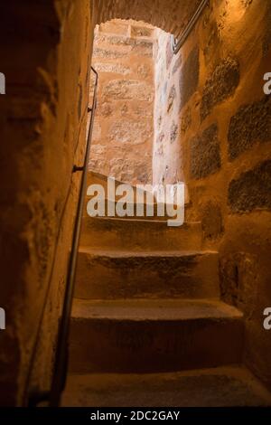 Interior view of the historical Alcazar of Segovia, a medieval fortress ...