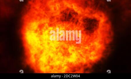 explosion fire flame blaze ball illustration render Stock Photo - Alamy