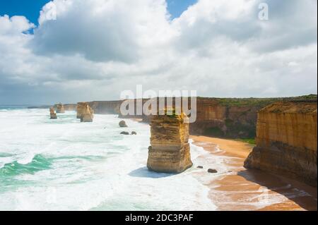 Twelve Apostles, natural landmark near the Great Ocean Road at dramatic ...