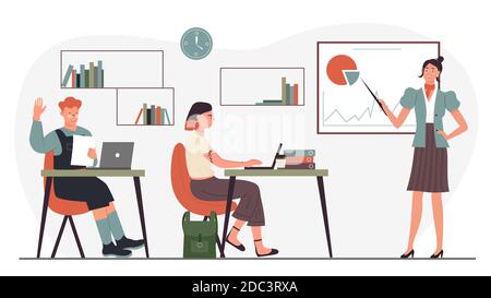 Student Group Presentation Cartoon