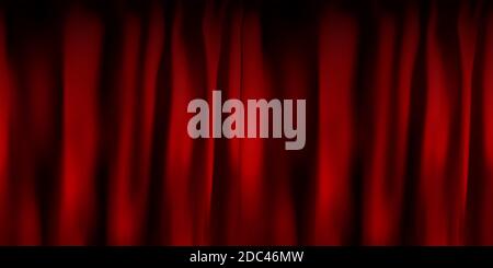 Realistic colorful red velvet curtain folded. Option curtain at home in ...