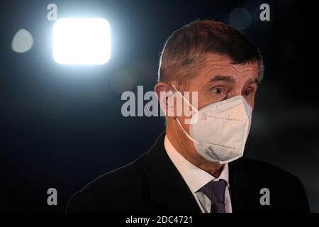 Lany, Czech Republic. 18th Nov, 2020. Czech Prime Minister Andrej Babis ...