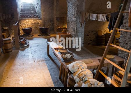 Storeroom / store room inside The Great Tower / Donjon / Keep / massive ...