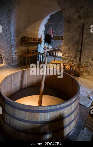 Storeroom / store room inside The Great Tower / Donjon / Keep / massive ...