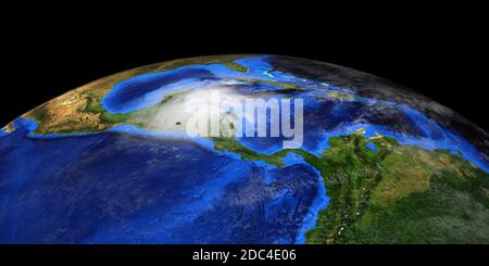 Hurricane Lota shown from Space. Extremely detailed and realistic high ...
