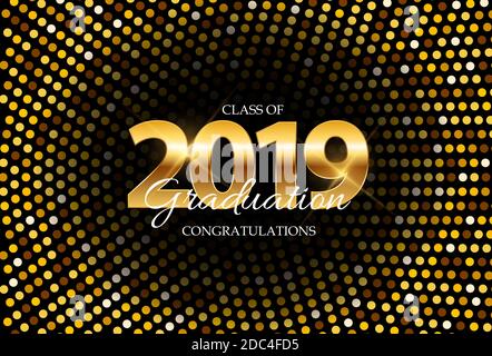 Class of 2019 Graduarion Education Background. Illustration Stock Photo ...