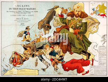 MAP OF EUROPE 1899 Stock Photo - Alamy
