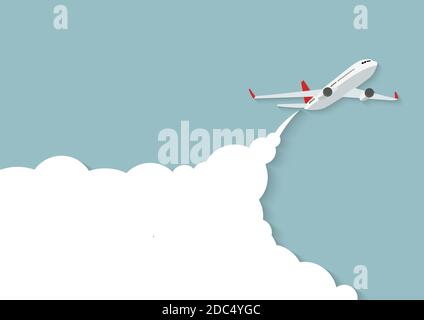Flying airplane express delivery shipping concept. Illustration Stock ...