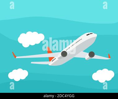 Flying airplane express delivery shipping concept. Illustration Stock ...