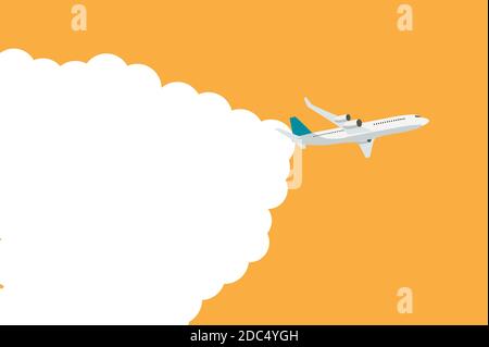 Flying airplane express delivery shipping concept. Illustration Stock ...