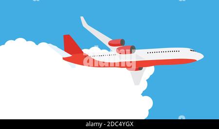 Flying airplane express delivery shipping concept. Illustration Stock ...