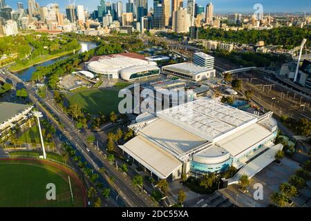 Aerial view of the Melbourne Stadium, home of Chelmsford City FC. It is ...