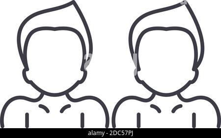 vector illustration of twin brothers Stock Vector Image & Art - Alamy