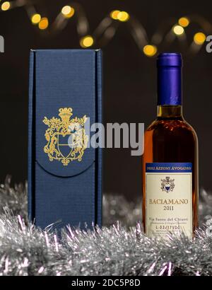 Christmas tree garland composition Stock Photo - Alamy