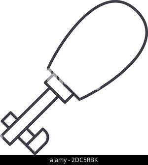 leathercraft tool line icon, outline symbol, vector illustration ...