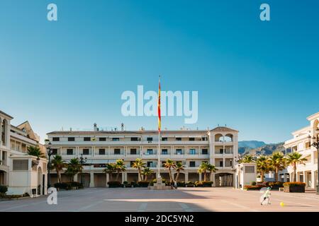 Spain Square In Nerja, Spain Stock Photo - Alamy