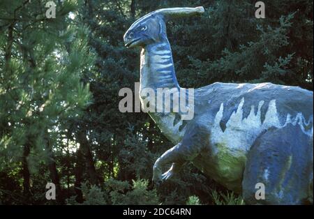 Parasaurolophus, dinosaur from Late Cretaceous, isolated with shadow on ...