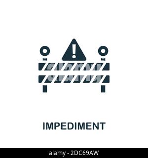 Impediment icon. Simple element from agile method collection. Filled ...