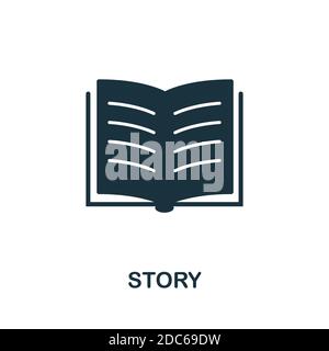 Story icon. Simple element from agile method collection. Filled Story ...