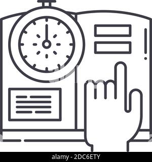 Daily task icon outline vector. Work schedule. Activities list Stock ...