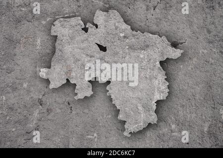 Map of Saxony on weathered concrete Stock Photo - Alamy