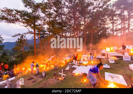 The All Soul's Day ritual in Sagada, Philippines called the 'panag-apoy ...