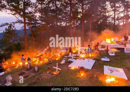 The All Soul's Day ritual in Sagada, Philippines called the 'panag-apoy ...
