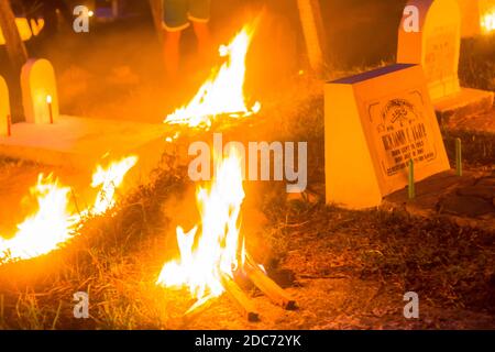 The panag-apoy ritual celebration in Sagada, Philippines Stock Photo ...