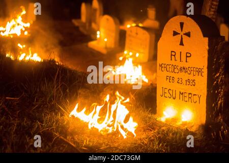 The All Soul's Day ritual in Sagada, Philippines called the 'panag-apoy ...
