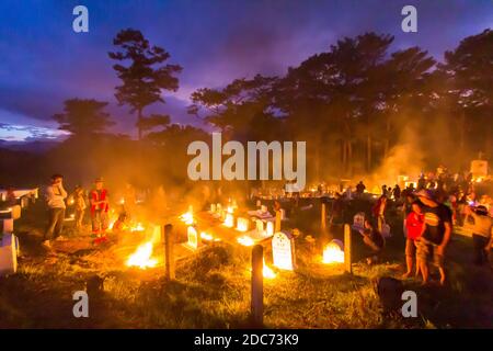 The All Soul's Day ritual in Sagada, Philippines called the 'panag-apoy ...