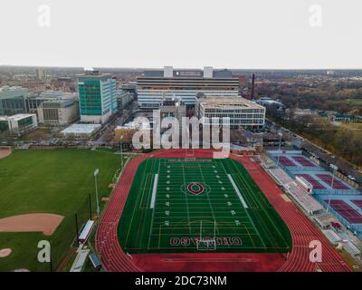 Aerial Views of the University of Chicago Track-and-Field Stock Photo ...