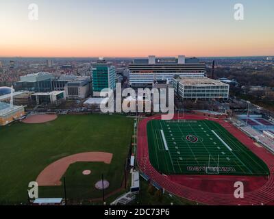 Aerial Views of the University of Chicago Track-and-Field Stock Photo ...