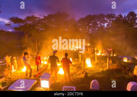 The All Soul's Day ritual in Sagada, Philippines called the 'panag-apoy ...