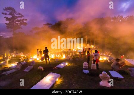 The All Soul's Day ritual in Sagada, Philippines called the 'panag-apoy ...
