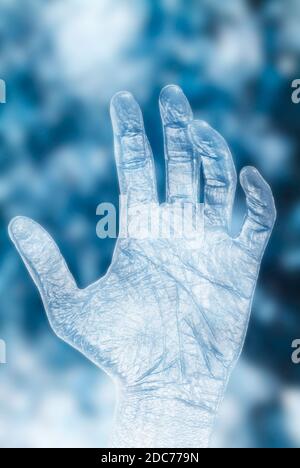 The frozen hand Stock Photo - Alamy