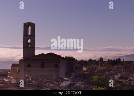Landscape from the hill of Perugia in the early morning Stock Photo - Alamy