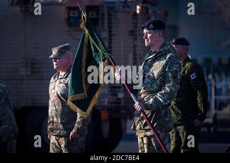 Lt Gen Roger Cloutier, NATO Allied Land Command, presents Commander Lt ...